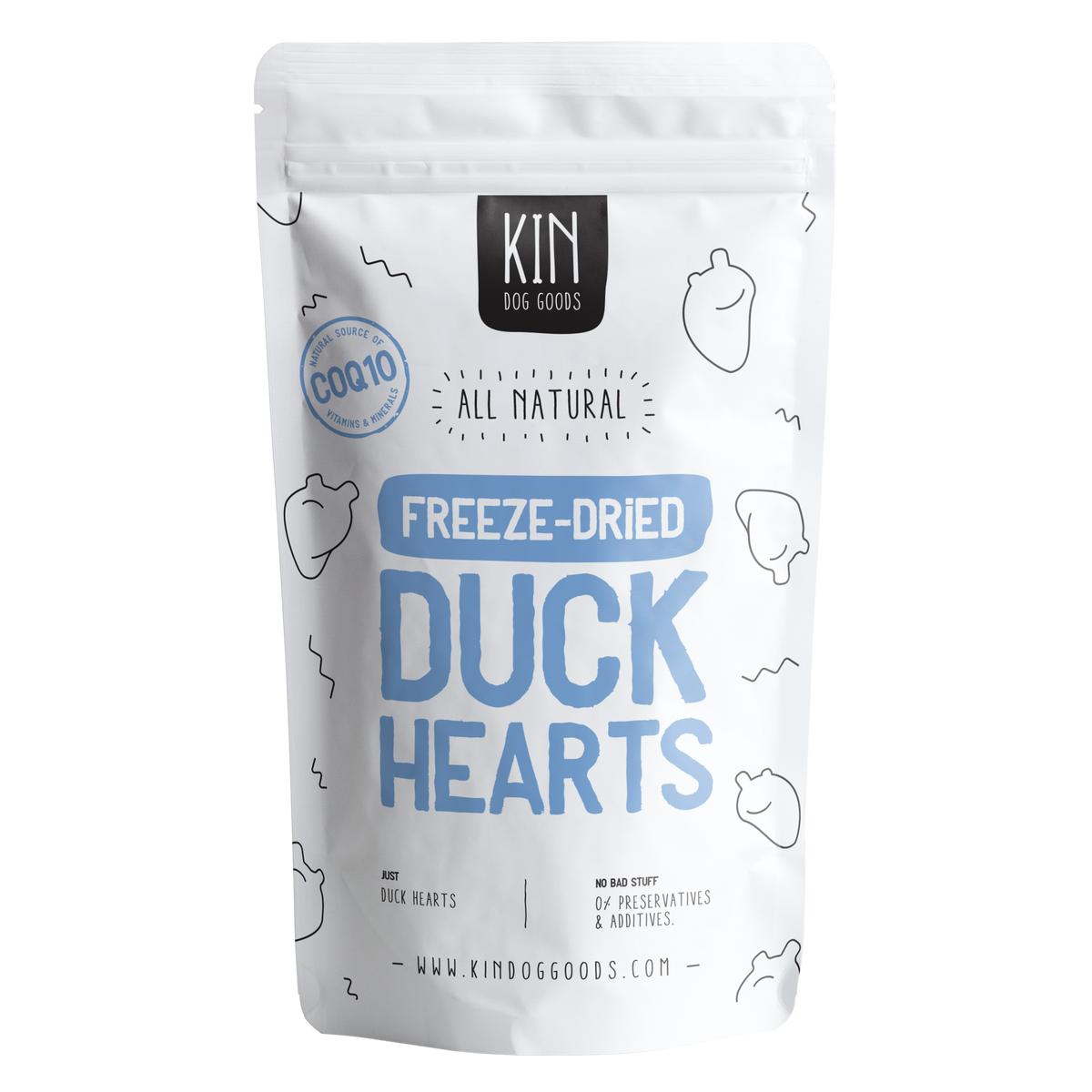 Freeze Dried Duck Hearts – KIN DOG GOODS