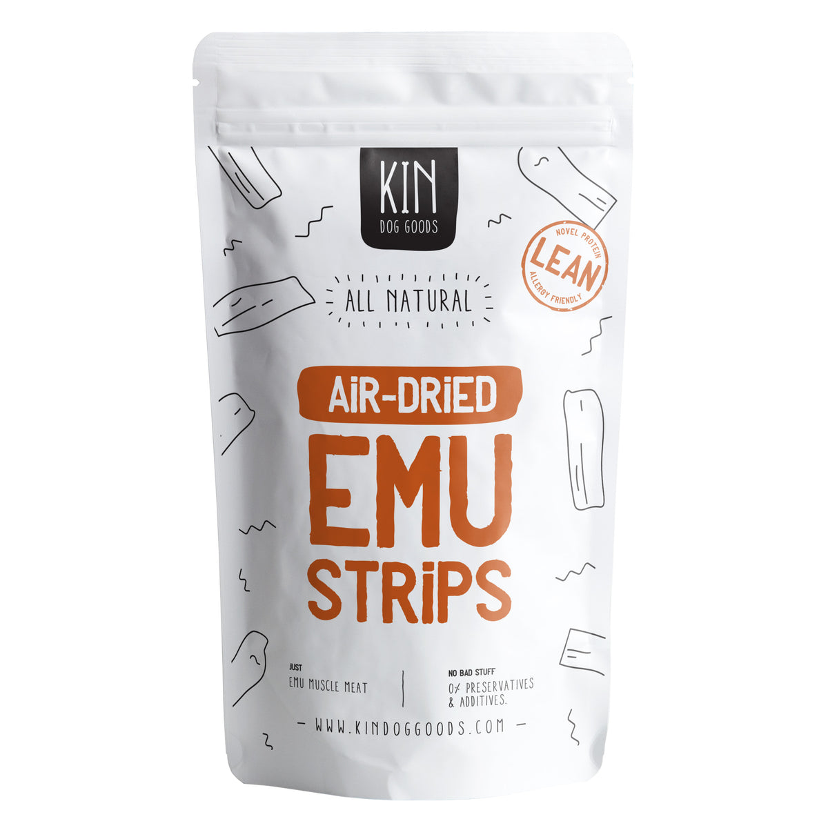 Air-Dried Emu Strips – KIN DOG GOODS